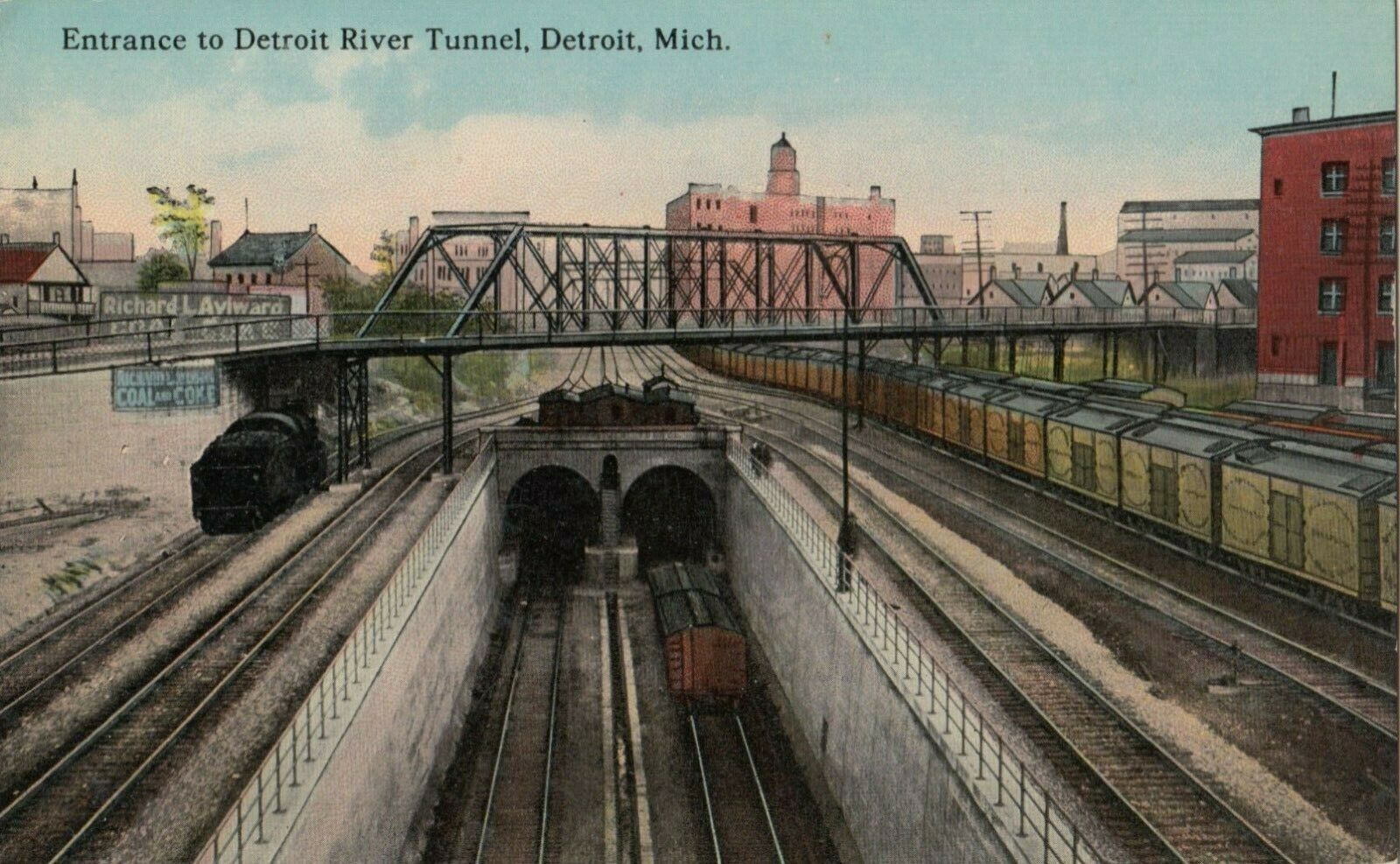DETROIT, Michigan, 1900-1910's; Detroit River Railroad Tunnel | United ...