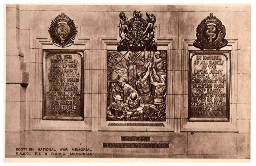 Scottish National War Memorial To The Royal Engineers Black And White ...