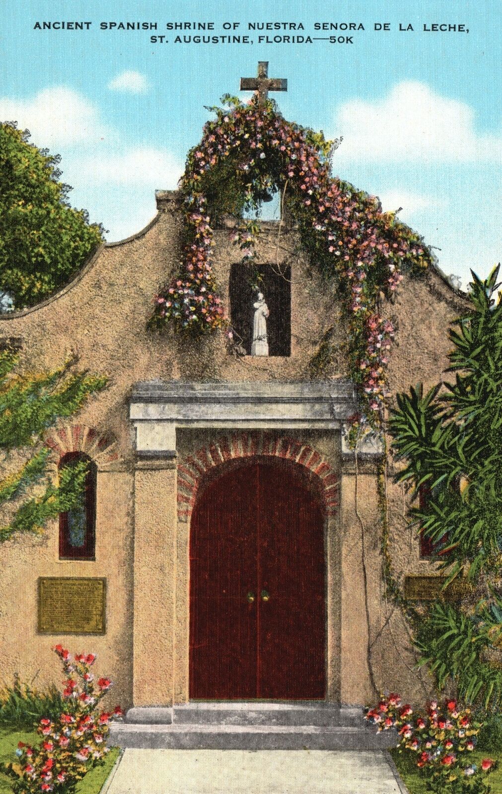 Vintage Postcard 1930s Ancient Spanish Shrine Nuestra Senora De La ...