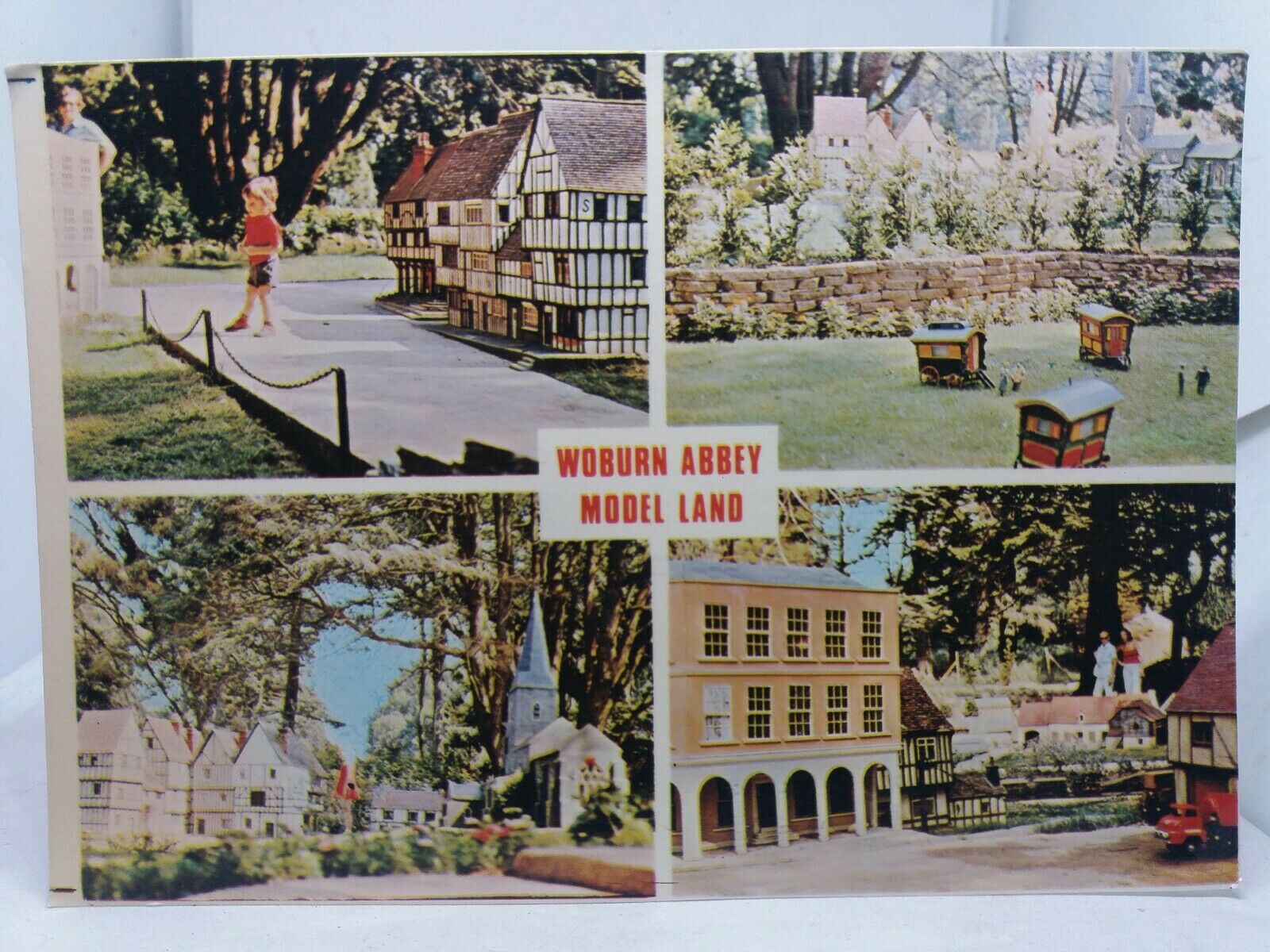 New Vintage Multiview Postcard Woburn Abbey Model Land 1960s/1970s ...