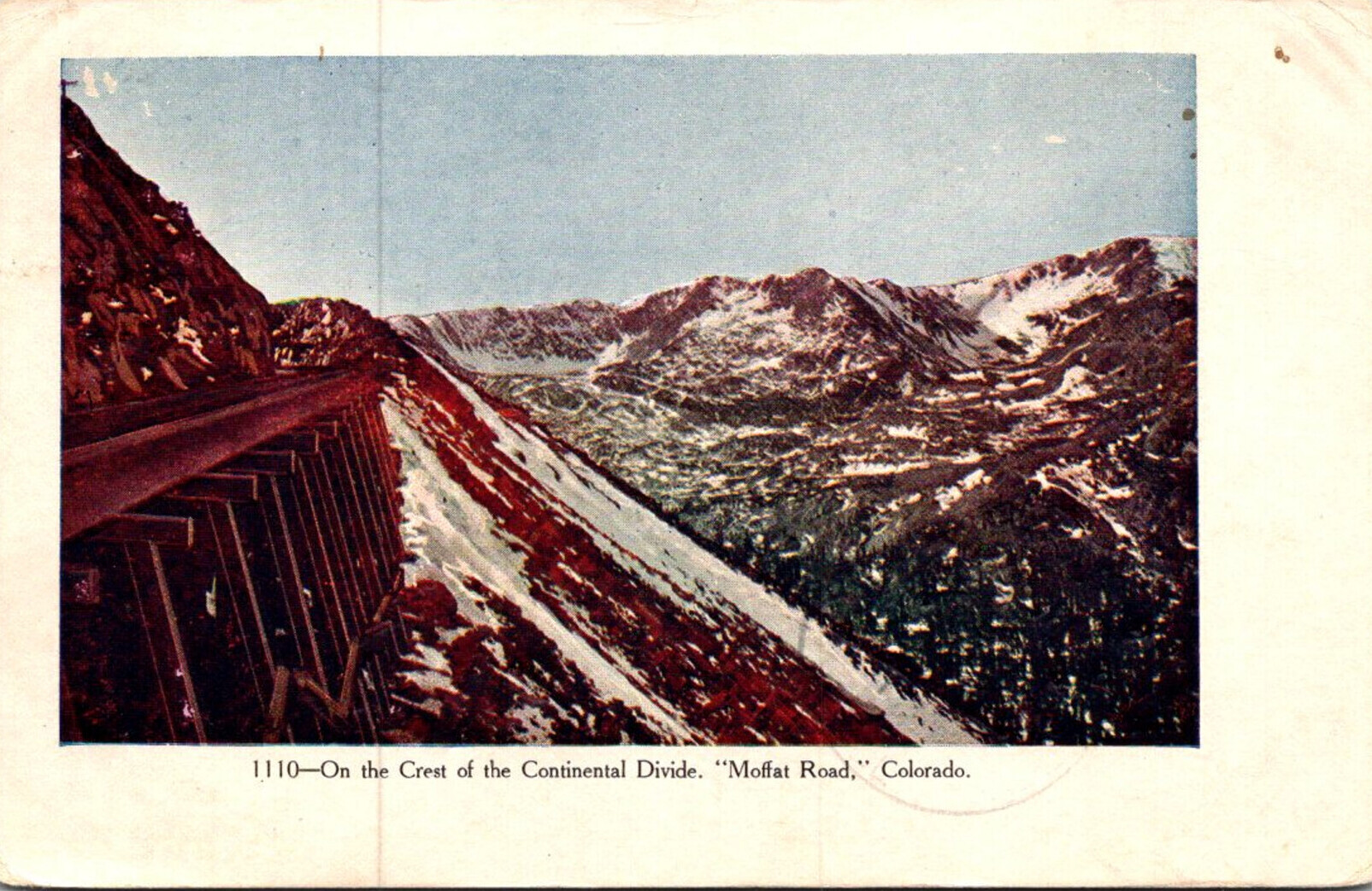 Colorado Moffat Road On The Crest Of The Continental Divide 1909 ...
