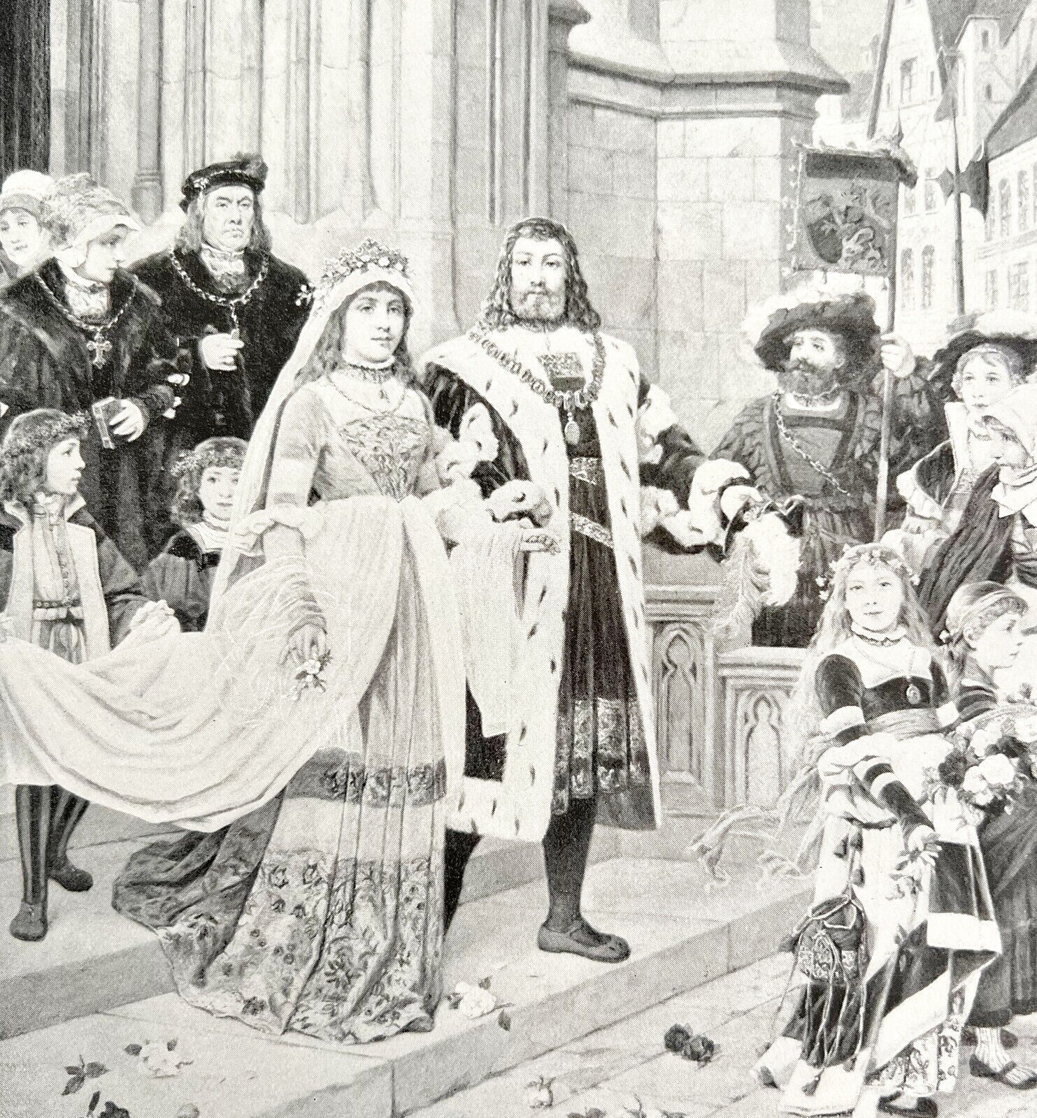 Albrecht Durer's Wedding And Bride Print Victorian 1894 Art Marriage ...