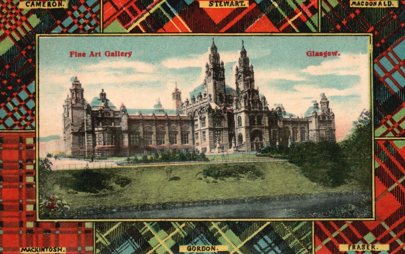 Vintage Postcard 1910's Fine Art Gallery Glasgow Scotland UK Pub by ...