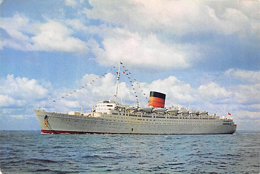 RMS Caronia Cunard Line & Interior Vies Ship Unused | Topics - Other ...