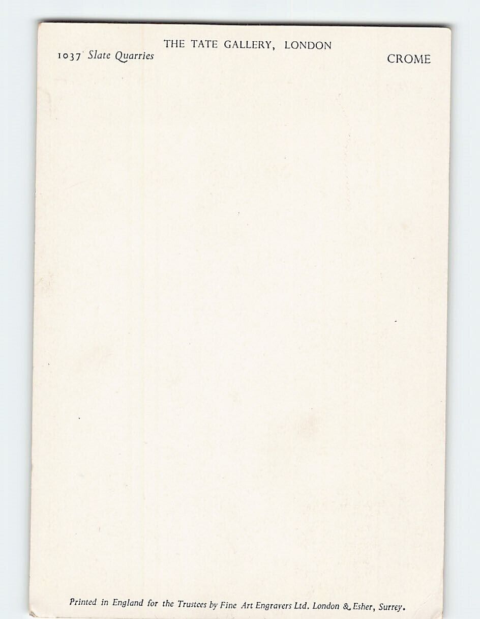 Postcard Slate Quarries Painting The Tate Gallery London England ...