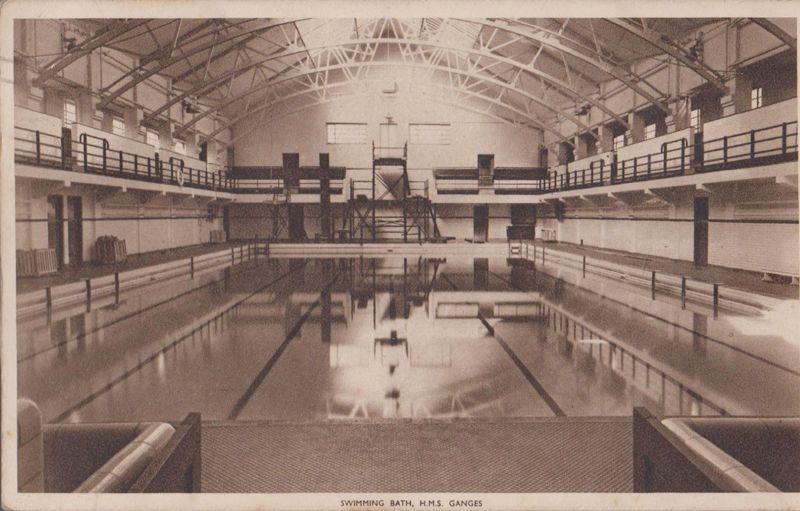 HMS Ganges Swimming Pool Original 1942 WW2 Wartime Postcard | Topics ...