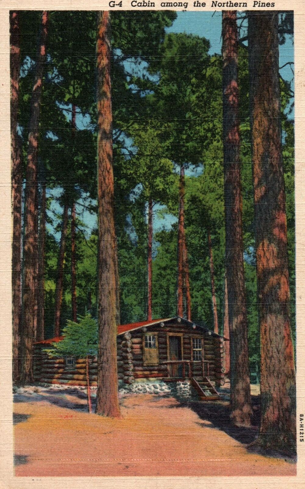 Vintage Postcard Cabin Among the Northern Pines Minnesota Linen ...