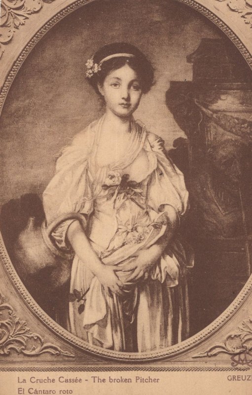 The Broken Pitcher La Cruche Cassee Jean Baptiste Greuze Painting ...