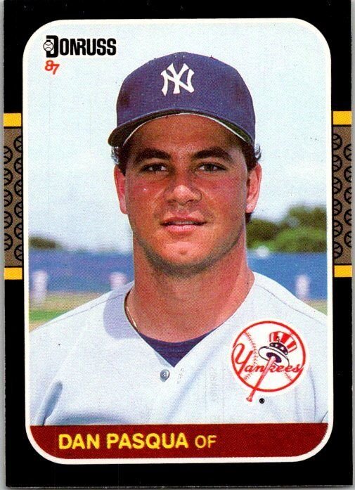 1987 Donruss Baseball Card Dan Pasqua New York Yankees sk20271 | Topics ...