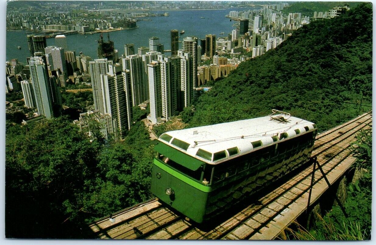 Postcard - Hong Kong's World Famous Funicular Railway, The Peak Tram ...