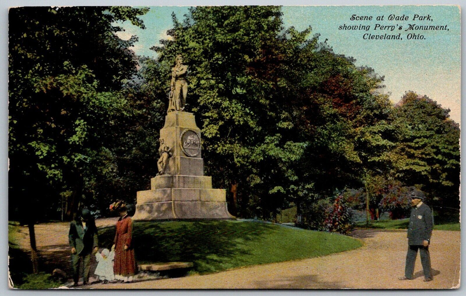 Cleveland Ohio c1910 Postcard Scene At Wade Park showing Perry's ...