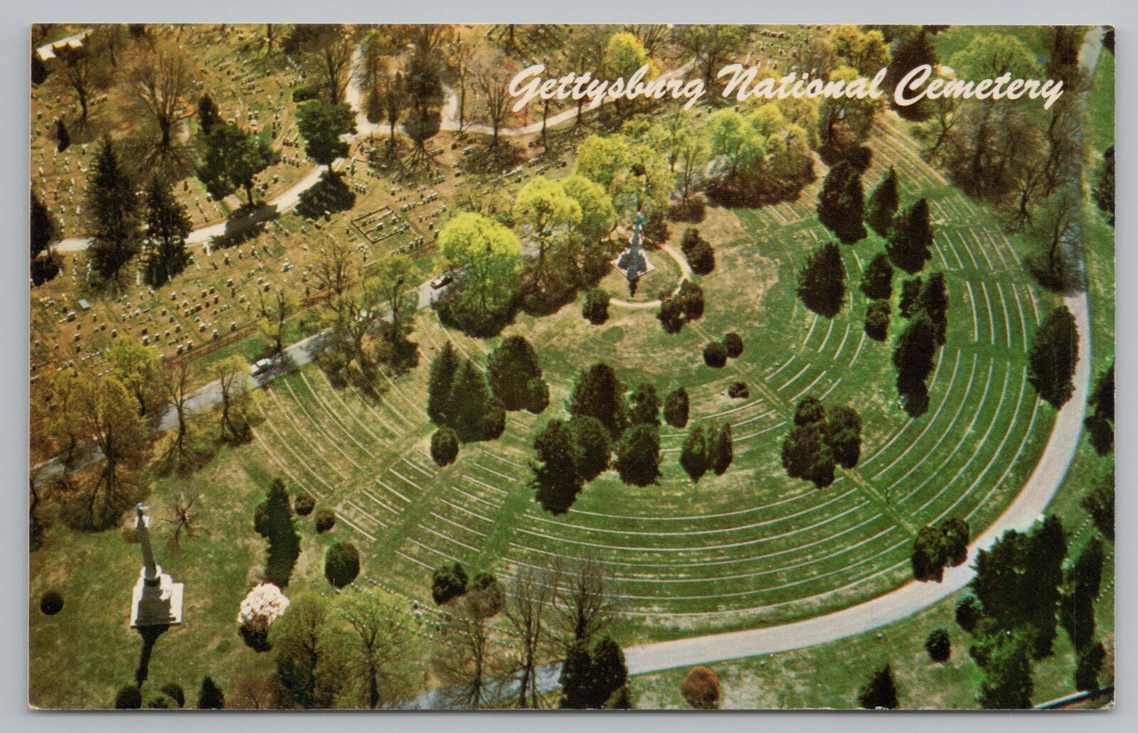 Gettysburg PA~Aerial View~Natl Cemetery~NY State & National Monuments ...