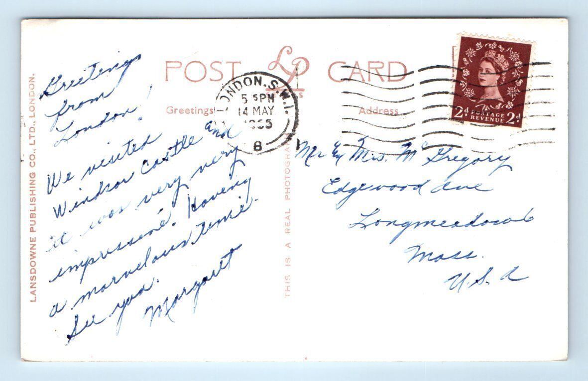 RPPC Tinted Houses of Parliament London Double Decker Buses 1966 UK ...