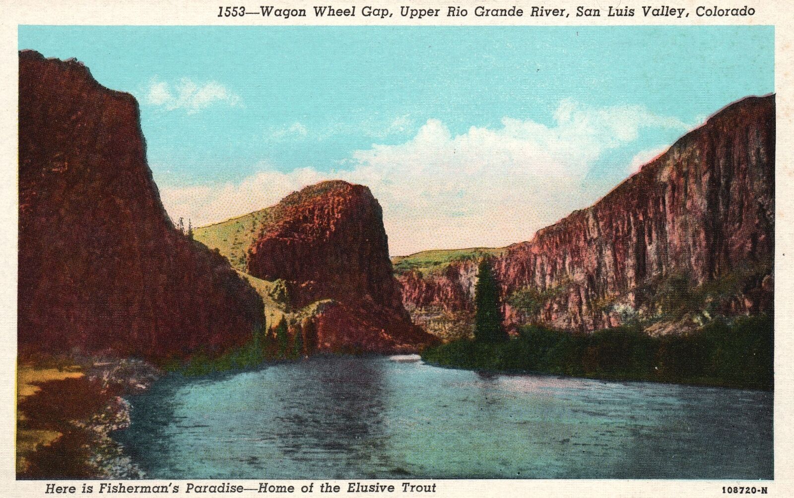 Vintage Postcard Wagon Wheel Gap Upper Rio Grande River San Luis Valley ...