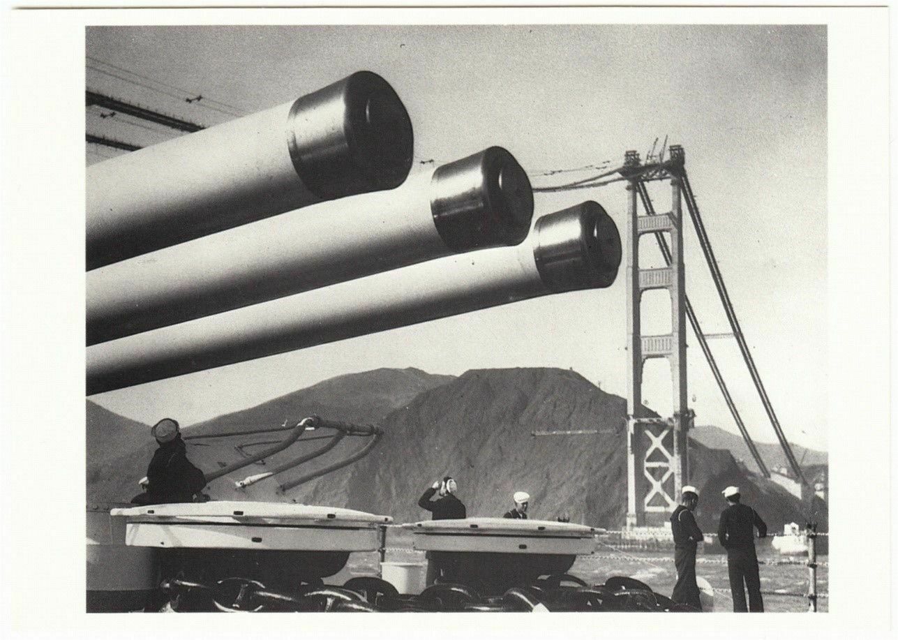 San Francisco CA Golden Gate Bridge Construction & Battleship Modern ...