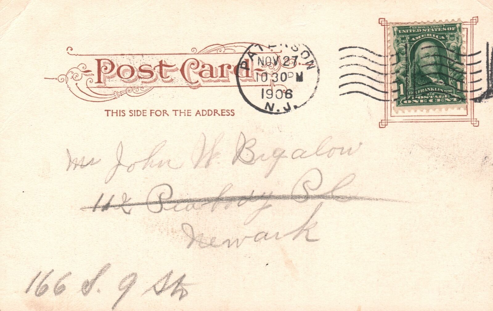 Vintage Postcard 1906 Public Library Historical Building Paterson New ...