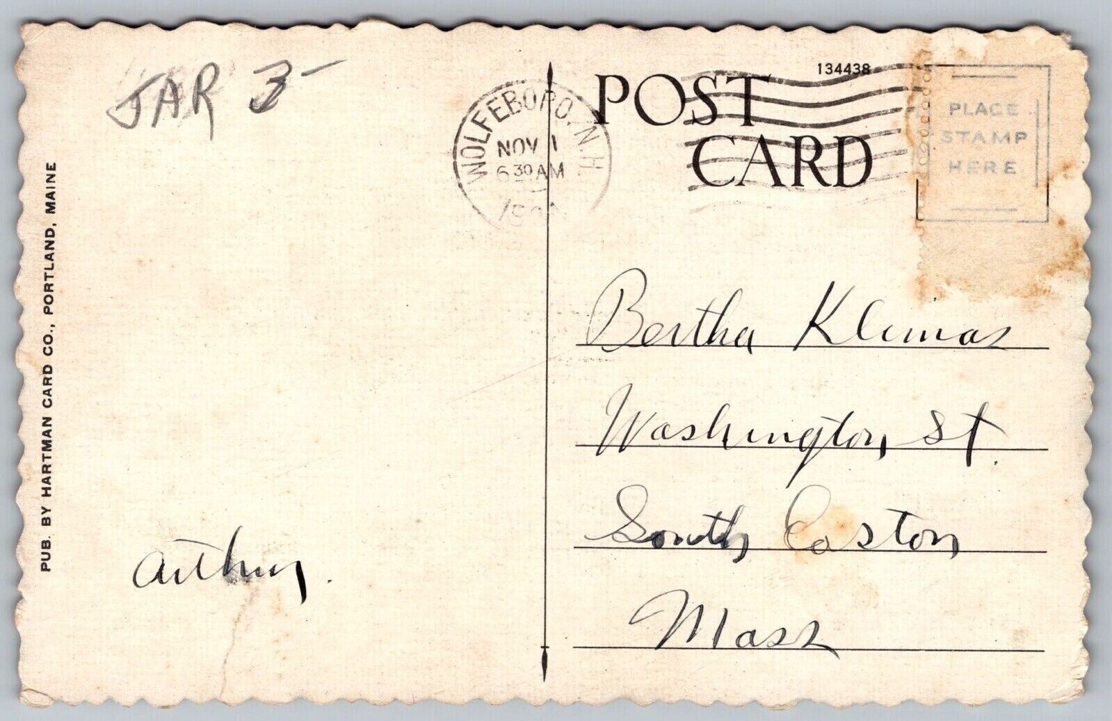 Indian Profile White Mountains New Hampshire Rock Formation Vintage UNP ...