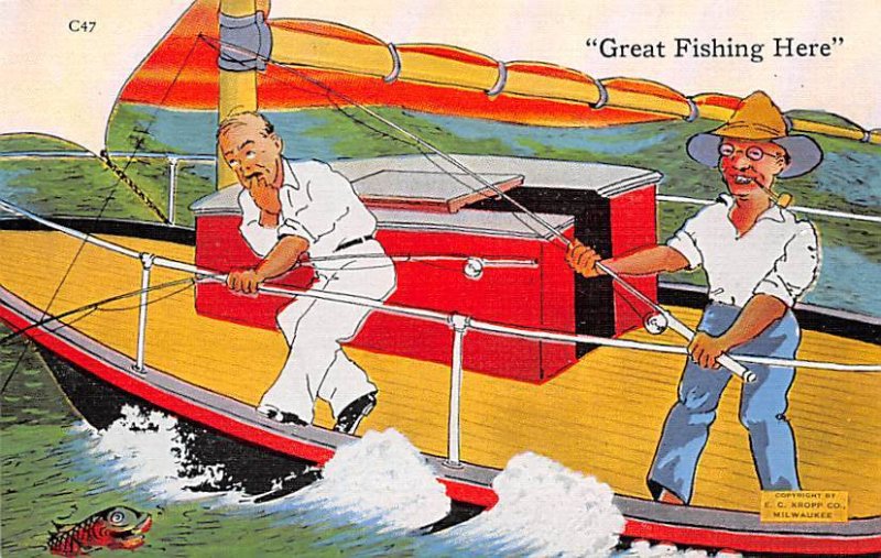 Great Fishing Here Comic Fishing Unused | Topics - Cartoons & Comics ...