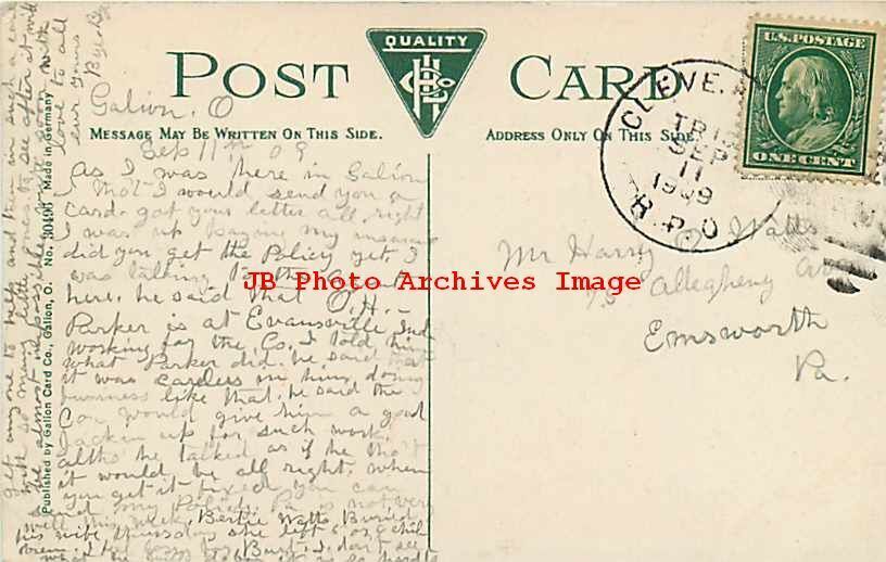 OH, Galion, Ohio, High School Building, Exterior View, Galion Card No ...