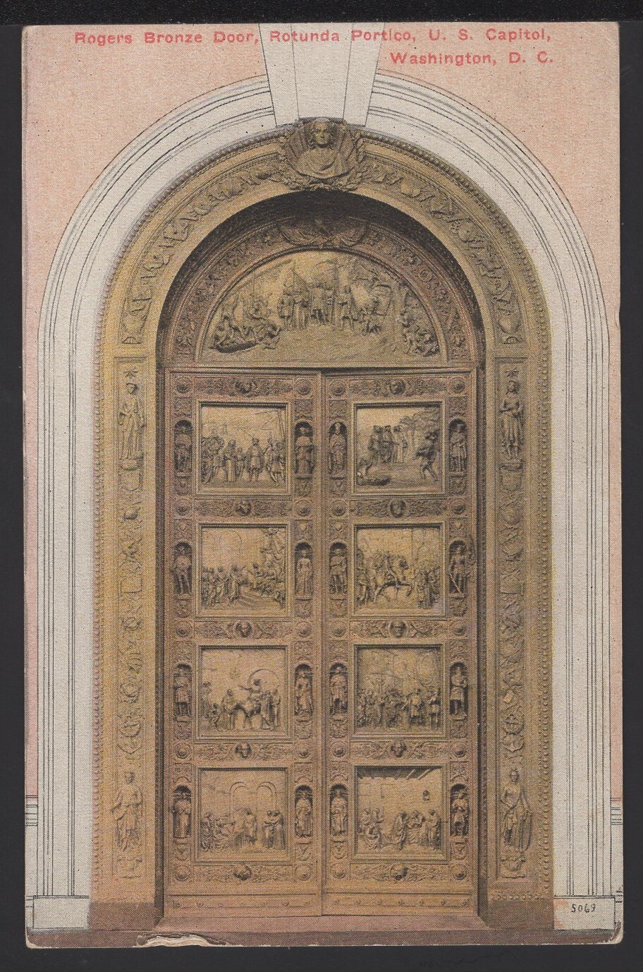 DC WASHINGTON Interior Rogers Bronze Door, Rotunda Portico ~ DB ...