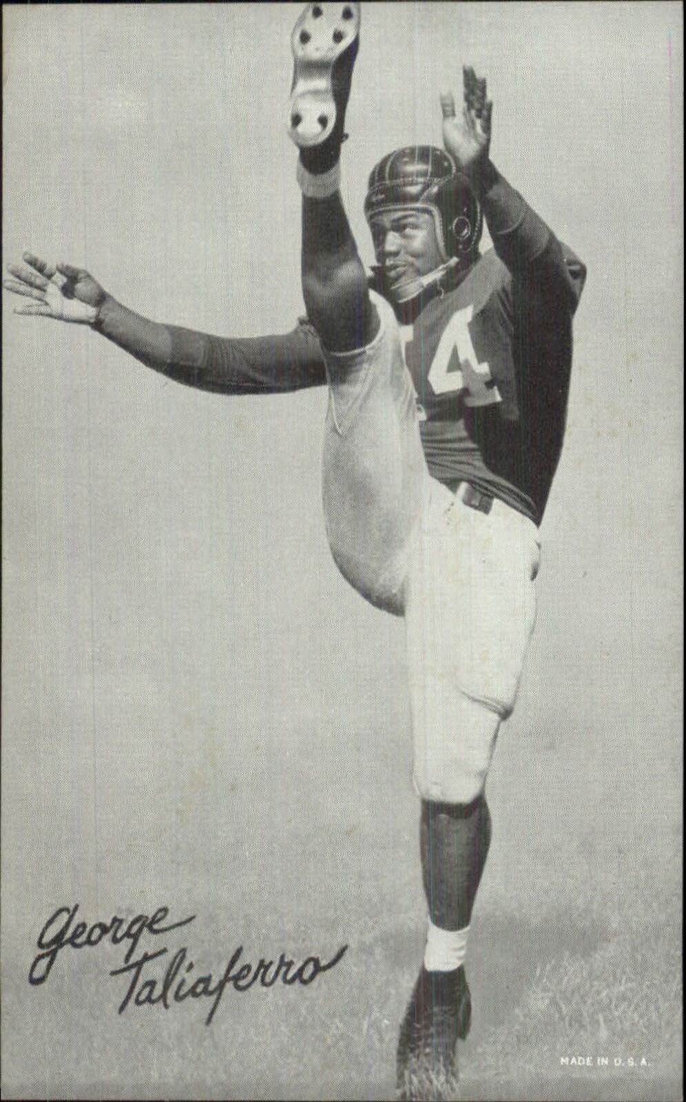 Football Exhibit Card GEORGE TALIAFERRO 1st African American Drafted ...