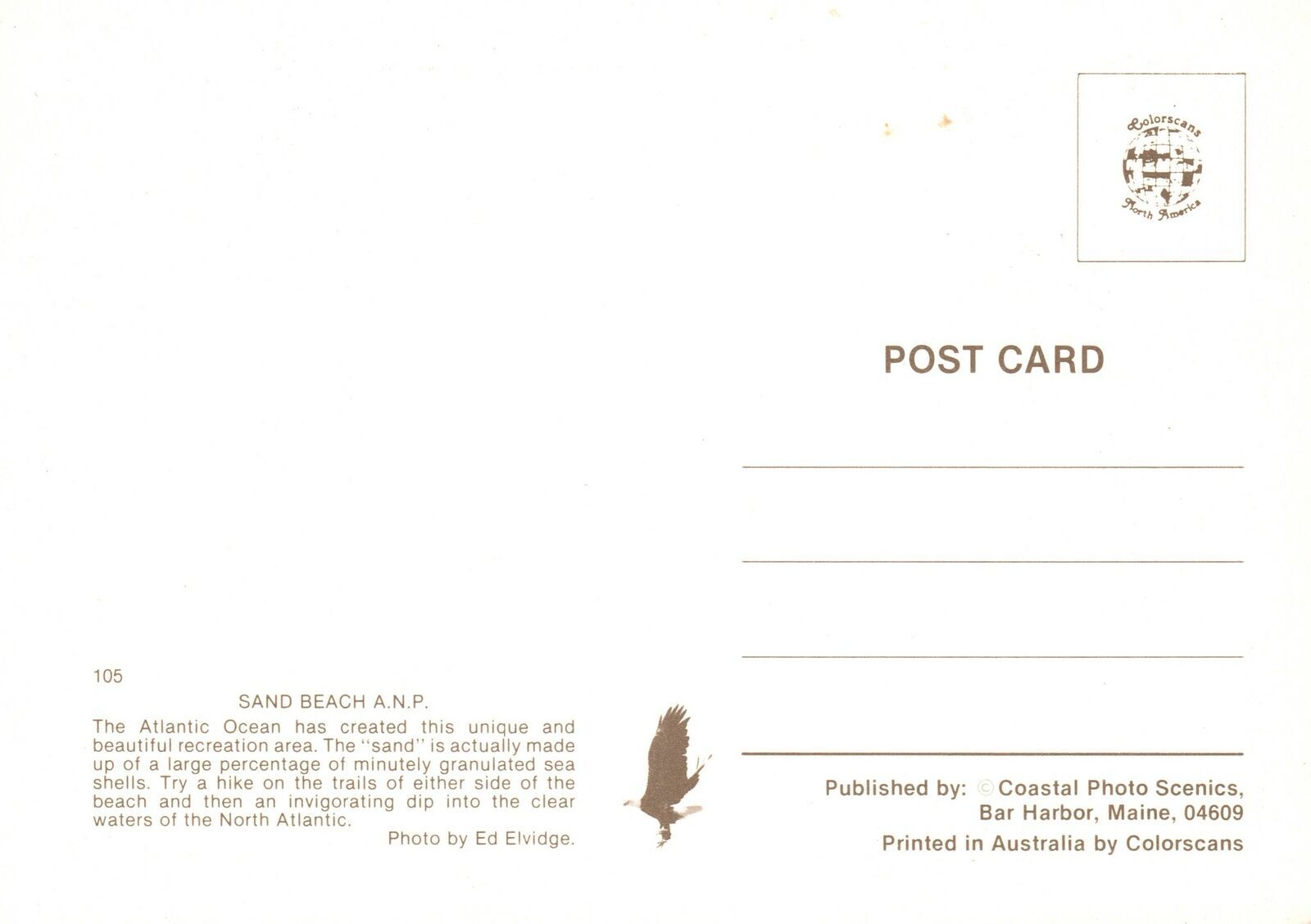 Postcard Sand Beach Atlantic Ocean Unique Recreation Granulates Sea ...