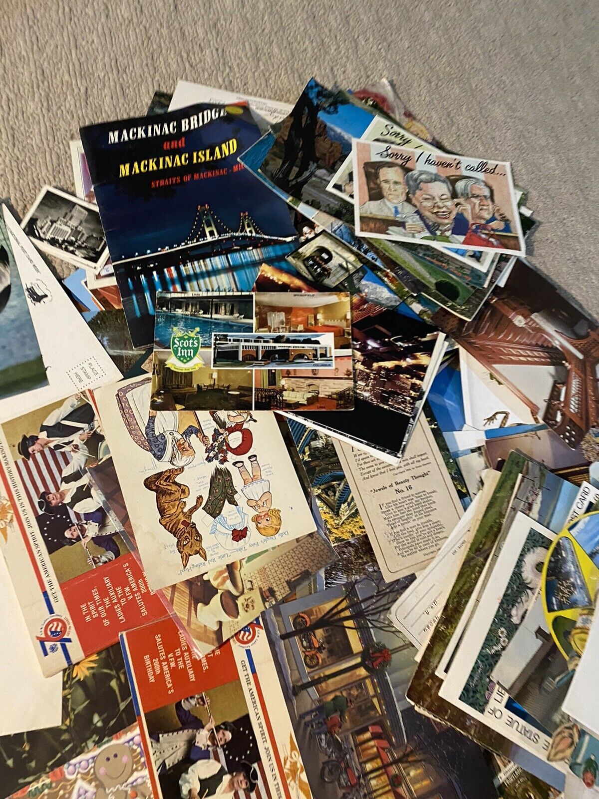 5-Pound Box of Giant Vintage Postcards Collection extra Large Folders ...