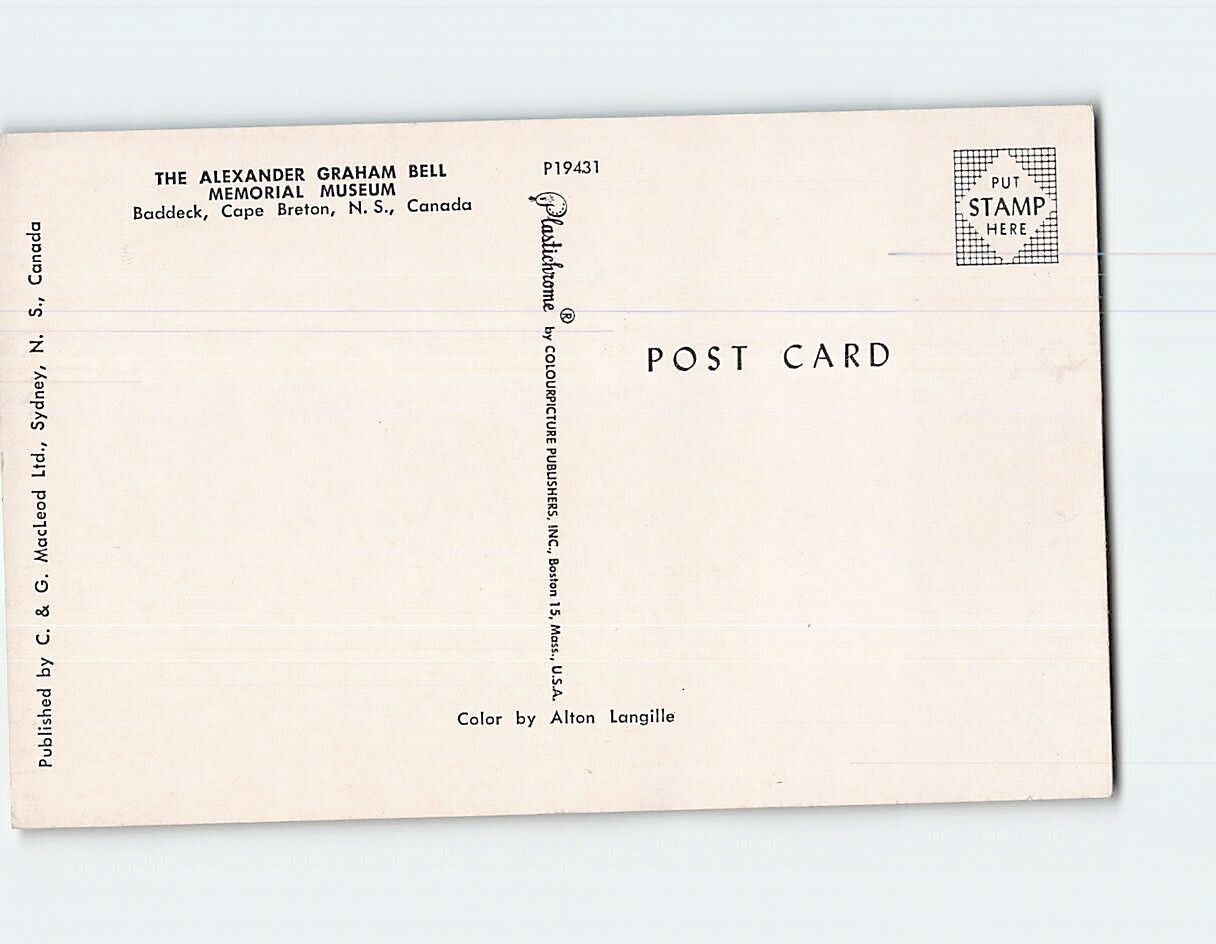 Postcard The Alexander Graham Bell Memorial Museum, Baddeck, Canada ...