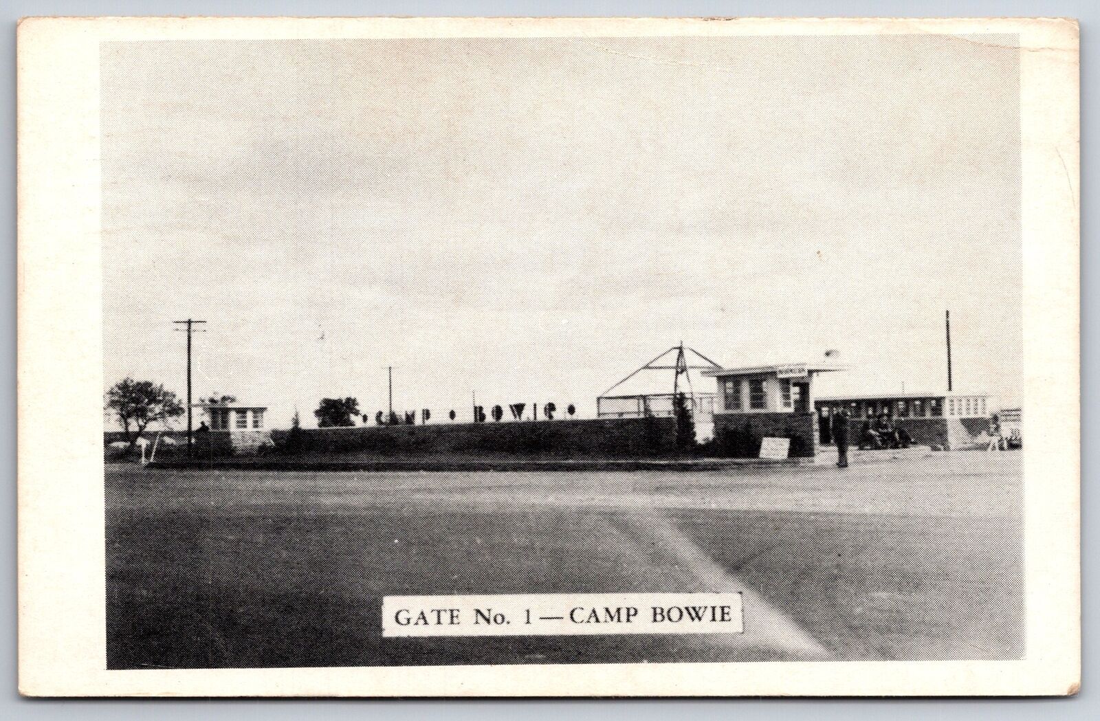 Camp Bowie Texas~Army Post Guard Gate No 1~1944 Soldier Mail~Pvt H ...