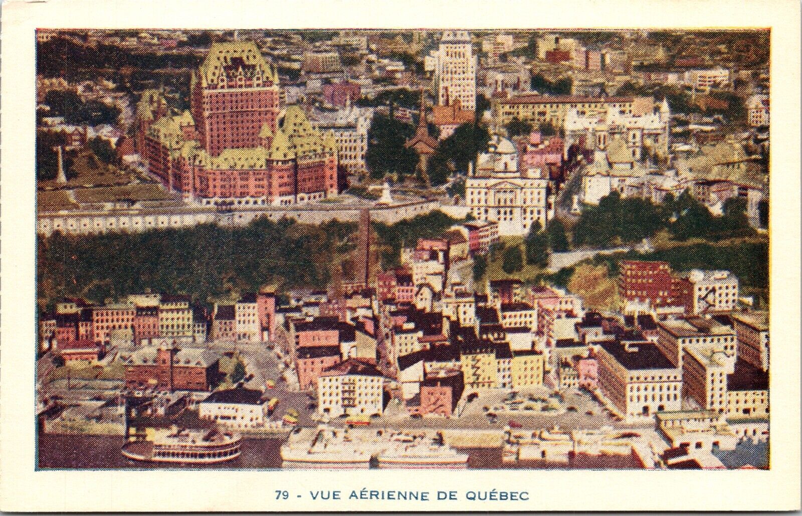 Vue Aerienne De Quebex WB Postcard VTG UNP Lorenzo Vintage Unused ...