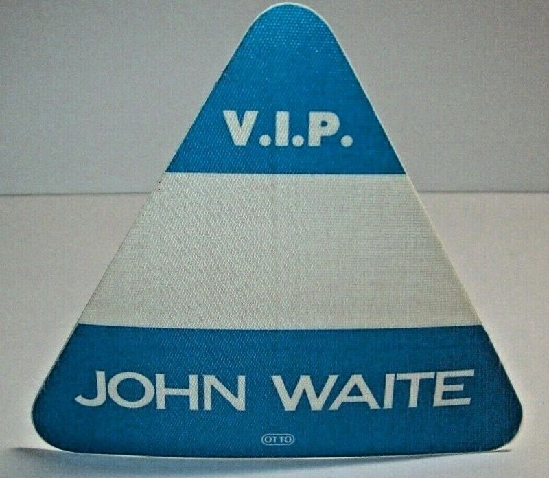 John Waite Backstage Pass Original 1980's VIP Concert Tour Rock Pop ...