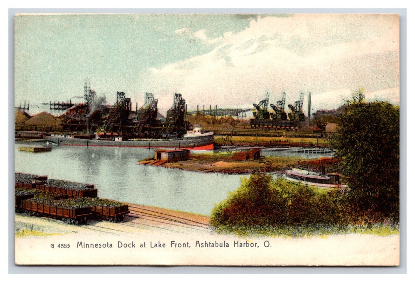 Minnesota Docks Ashtabula Harbor Ohio OH UNP Rotograph UDB Postcard U11 ...