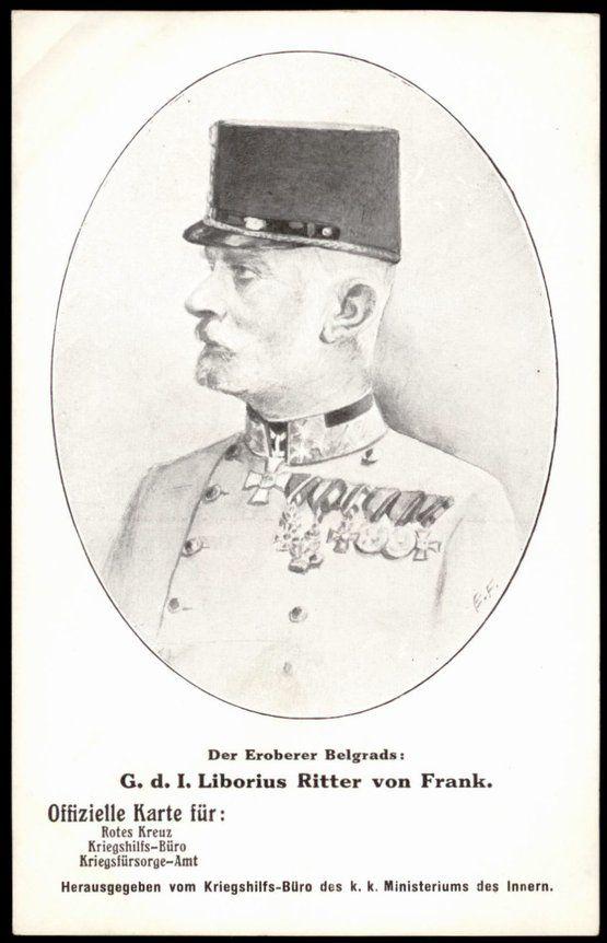 Austria Germany WWI General Liborius Ritter von Frank Patriotic ...