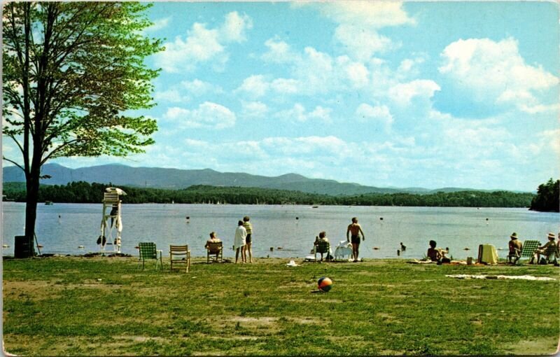 Bomoseen State Park Lake Vermont VT Swimming Mountain Blue Sky Postcard ...