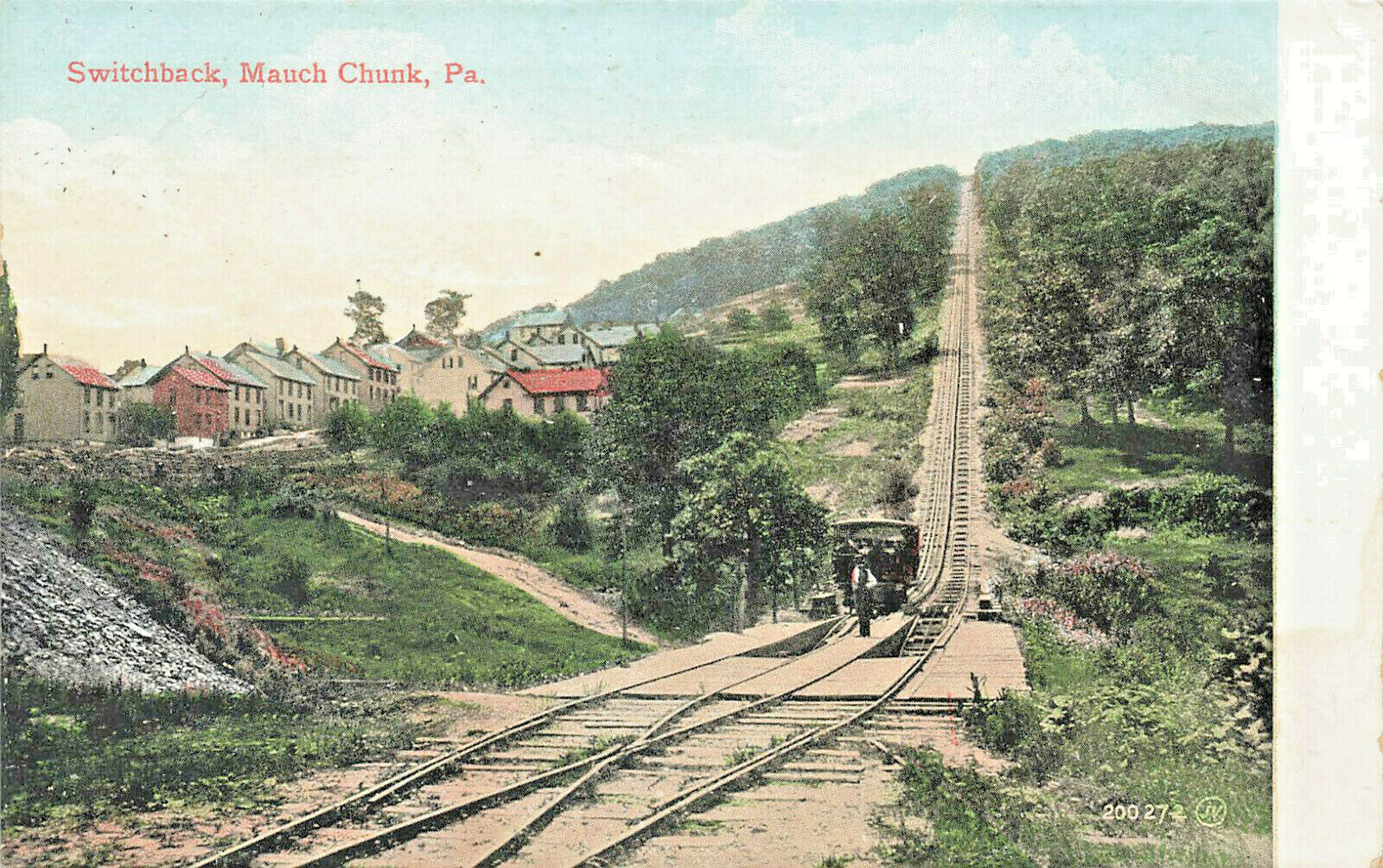Mauch Chunk PA Switchback Railroad Houses Postcard | United States ...