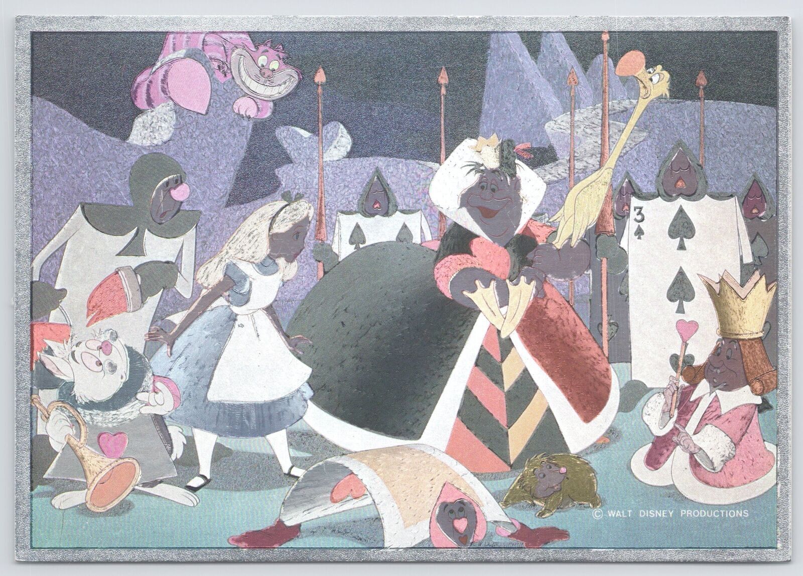 Walt Disney~Alice & Wonderland~Deck Of Cards Scene~Spades & Hearts ...