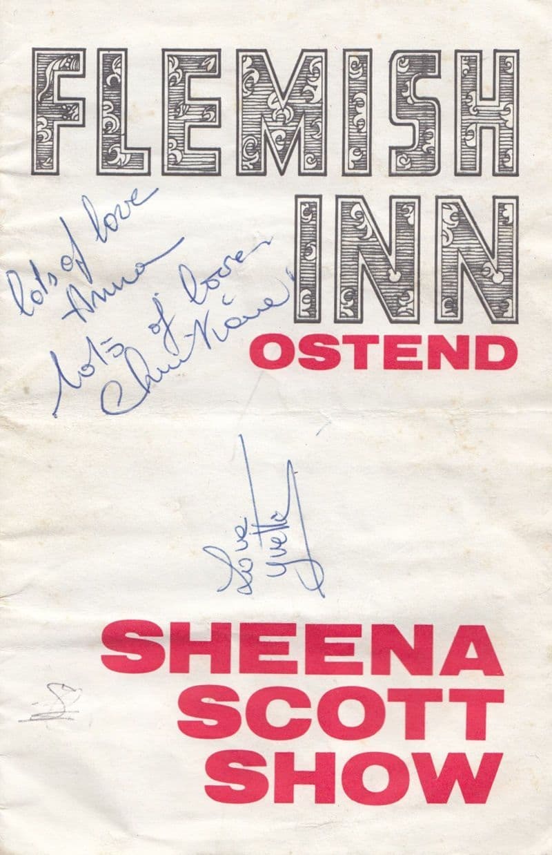 Sheena Scott Belgium Musical Star Singer Vintage Hand Signed Theatre ...