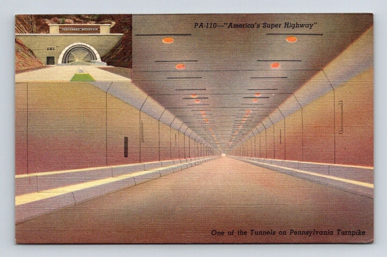 Americas Super Hwy Tunnels Pennsylvania Turnpike Dual View Linen ...