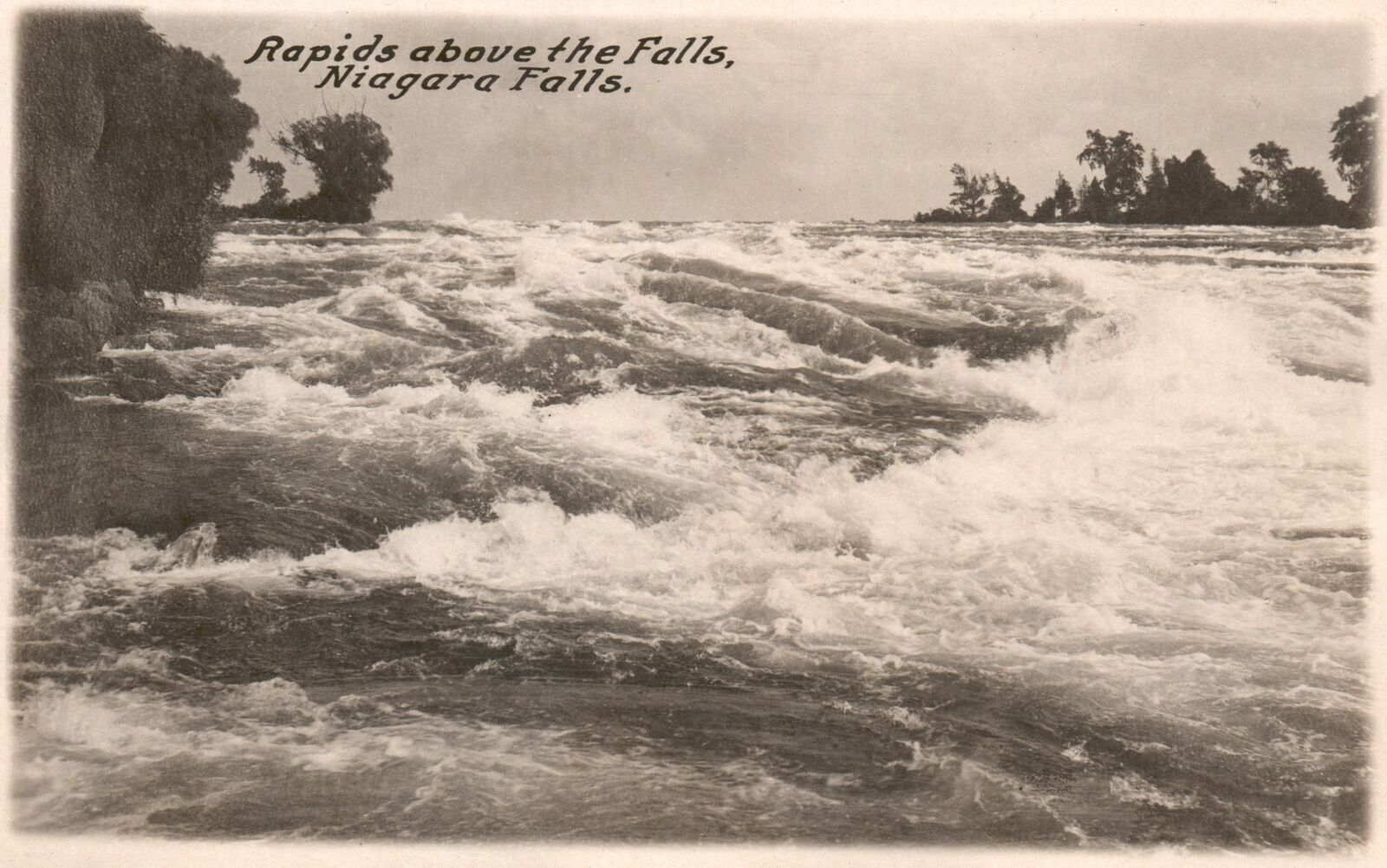 Vintage Postcard 1920's Rapids Above The Falls Water Waves Niagara ...