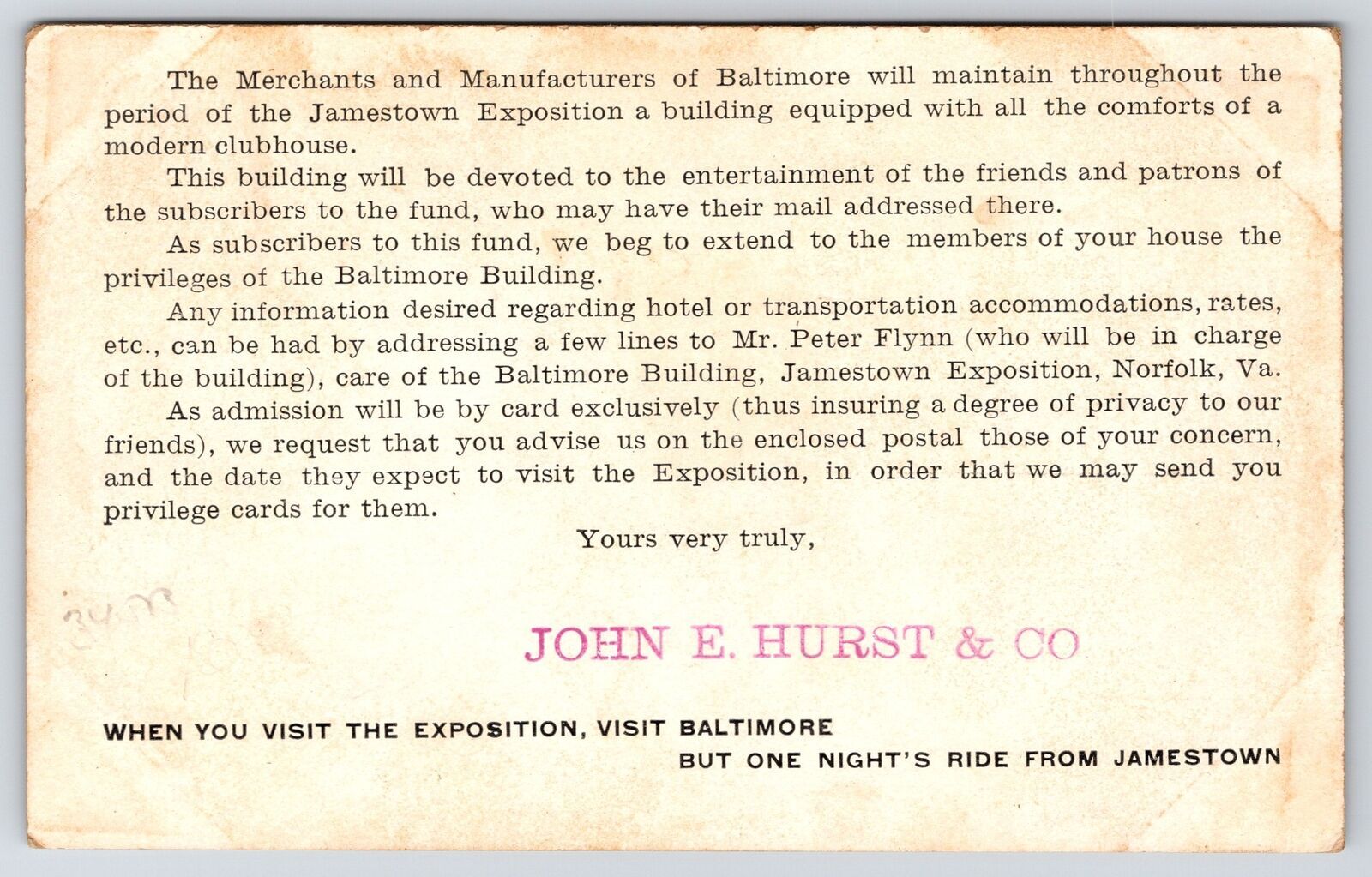 Vintage Postcard Main Entrance Door House Baltimore Building Jamestown ...