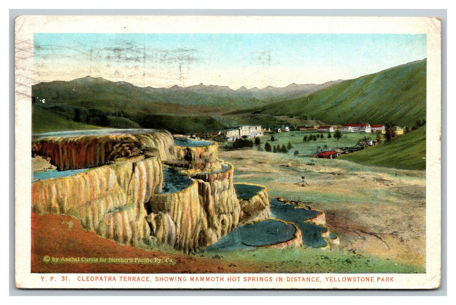 Vintage 1935 Postcard Cleopatra Terrace Mammoth Hot Springs Yellowstone ...