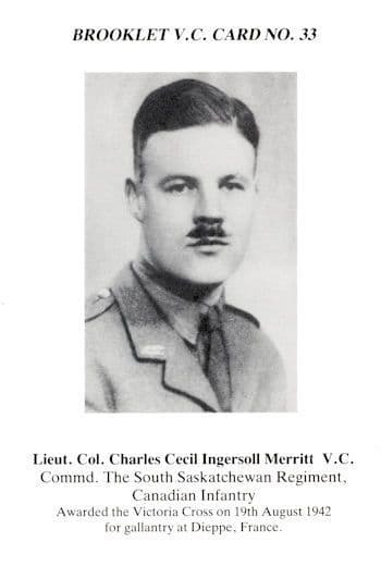 Lieutenant Charles Merritt Canada Military WW2 Victoria Cross Postcard ...