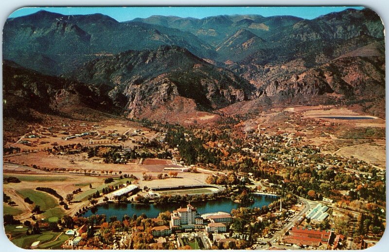 c1960s Colorado Springs, CO Aerial Spencer Penrose Stadium Broadmoor ...