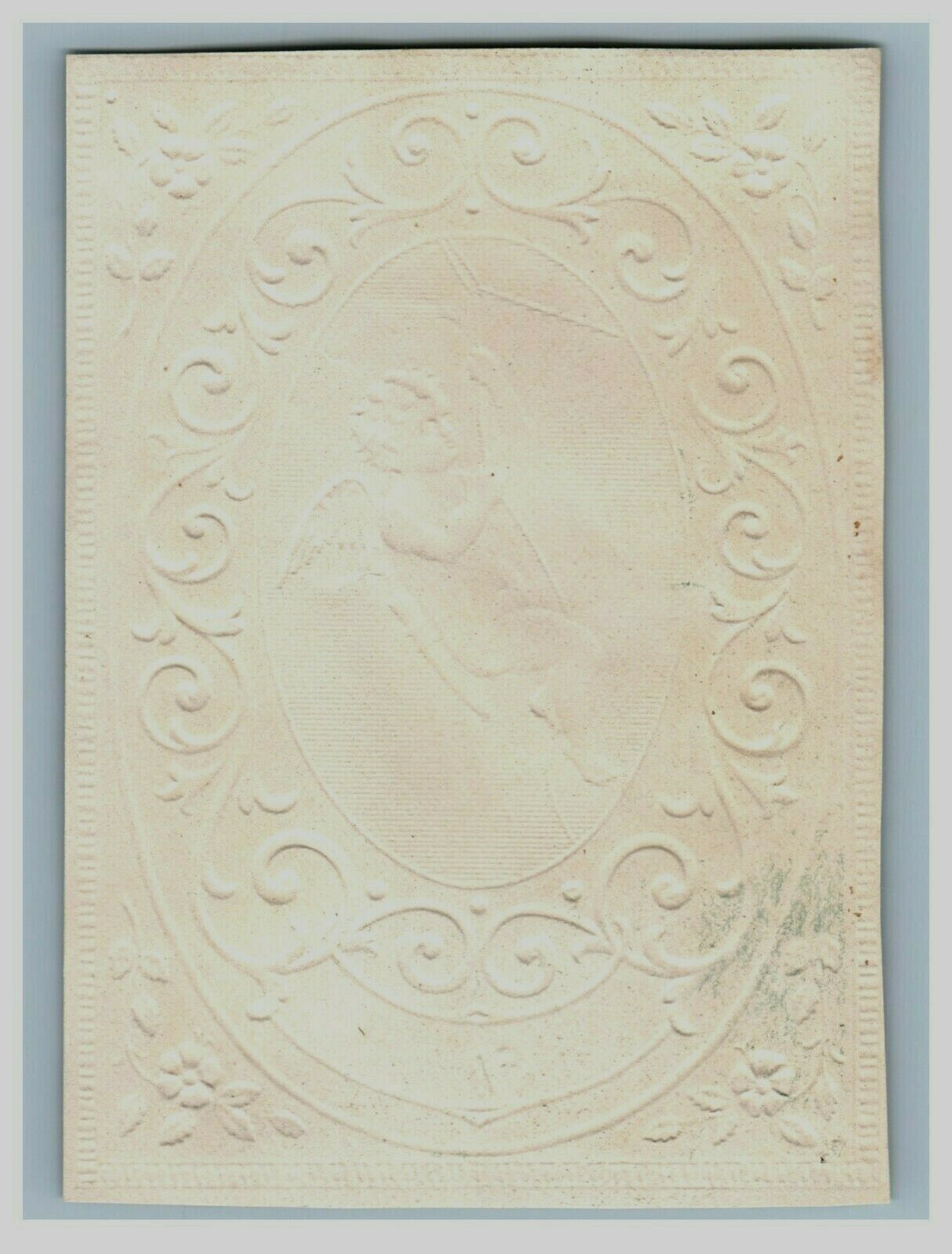 1870s-80s Dresden Fabric Label Cherub Angel Fab! P227 | Ephemera ...