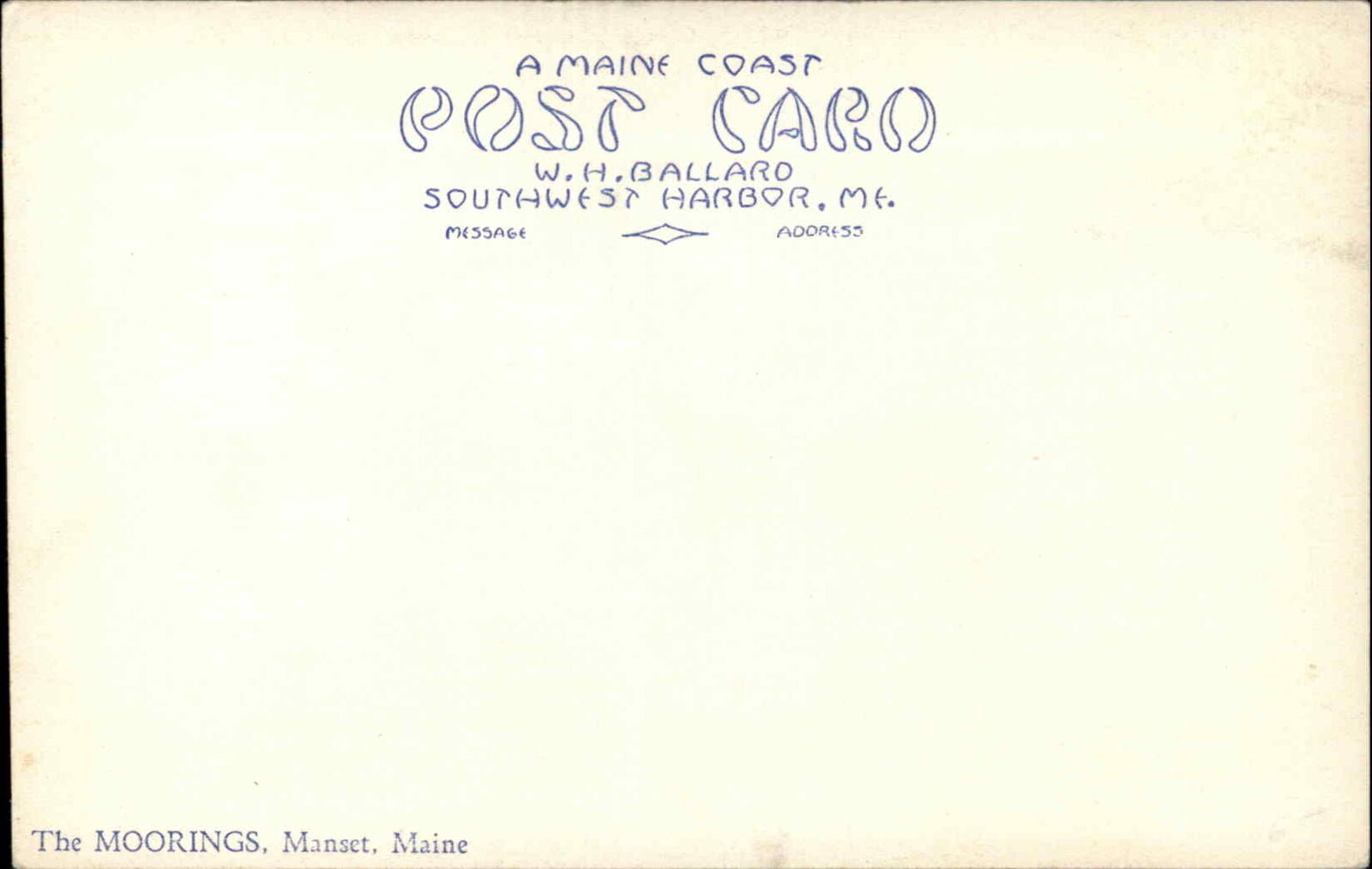 Vintage RPPC Manset Maine ME WH Ballard Real Photo Postcard | United ...