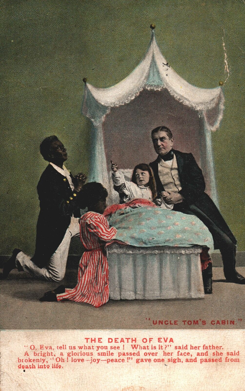 Vintage Postcard Uncle Tom's Cabin the Death of EVA Drama As-Is Card U ...