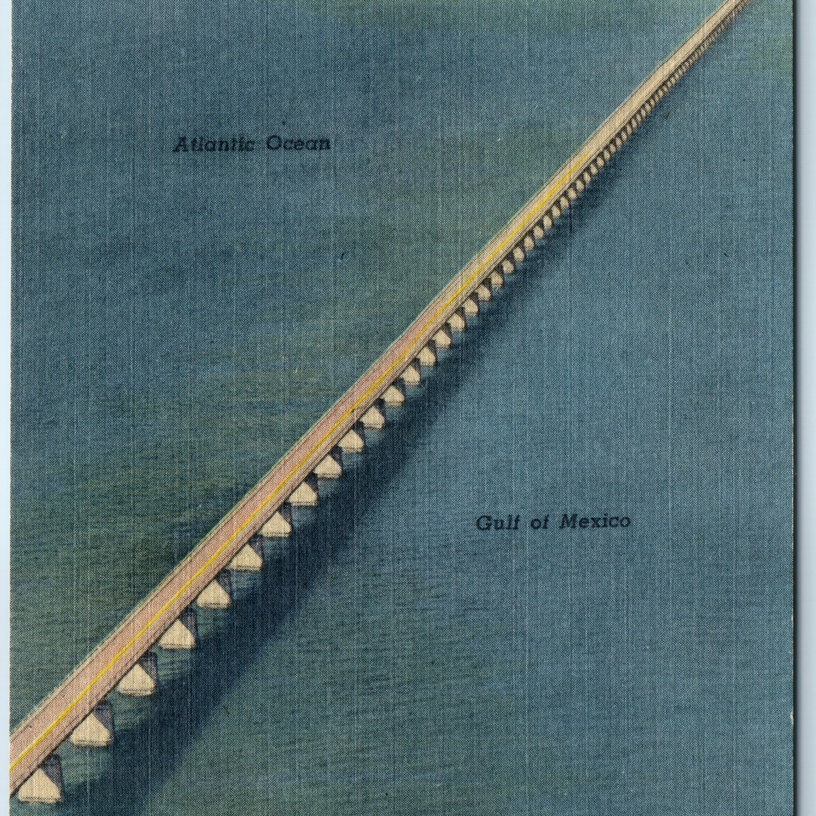 c1950s Key West FL Seven Mile Bridge Longest Span Overseas Highway ...