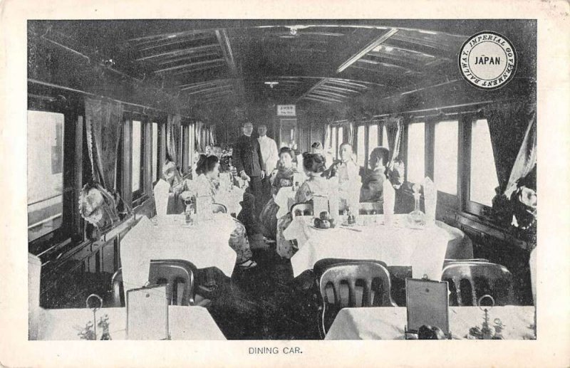 Japan Imperial Government Railway Dining Car Train Interior Postcard ...