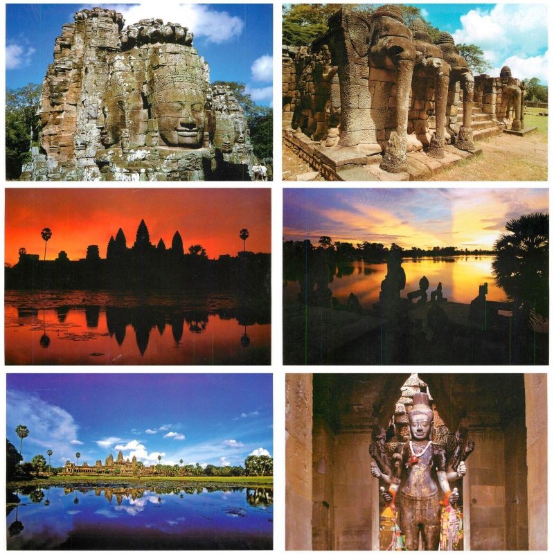 Kingdom of Cambodia Angkor Wat lot of 6 continental size scenic ...