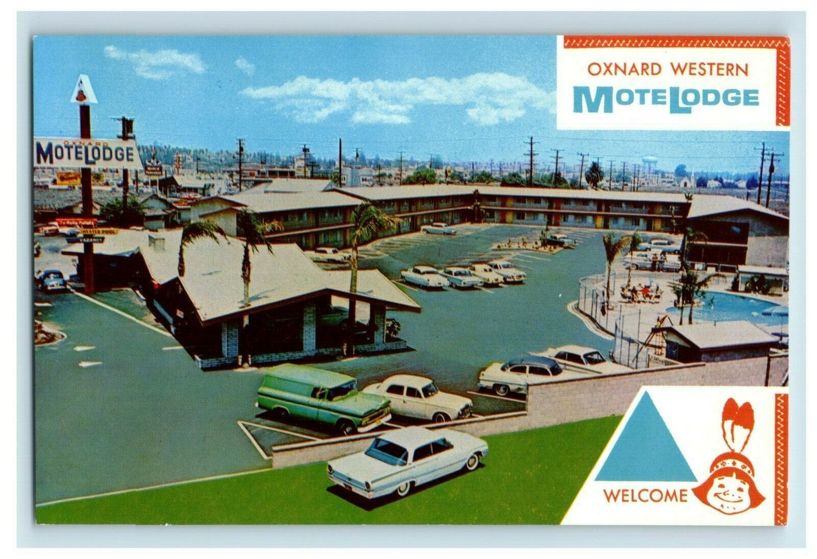 Vintage Oxnard Western Mote lodge Oxnard, CA Postcard F84 | United ...
